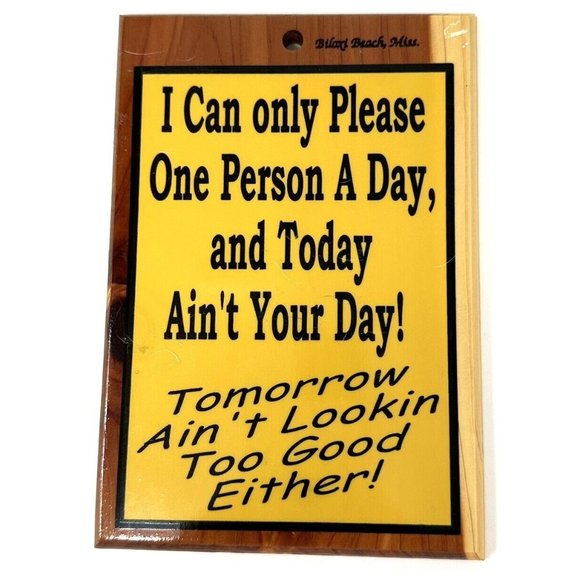 Unbranded | Wall Decor | Wooden Hanging Sign Funny Plaque I Can Only ...